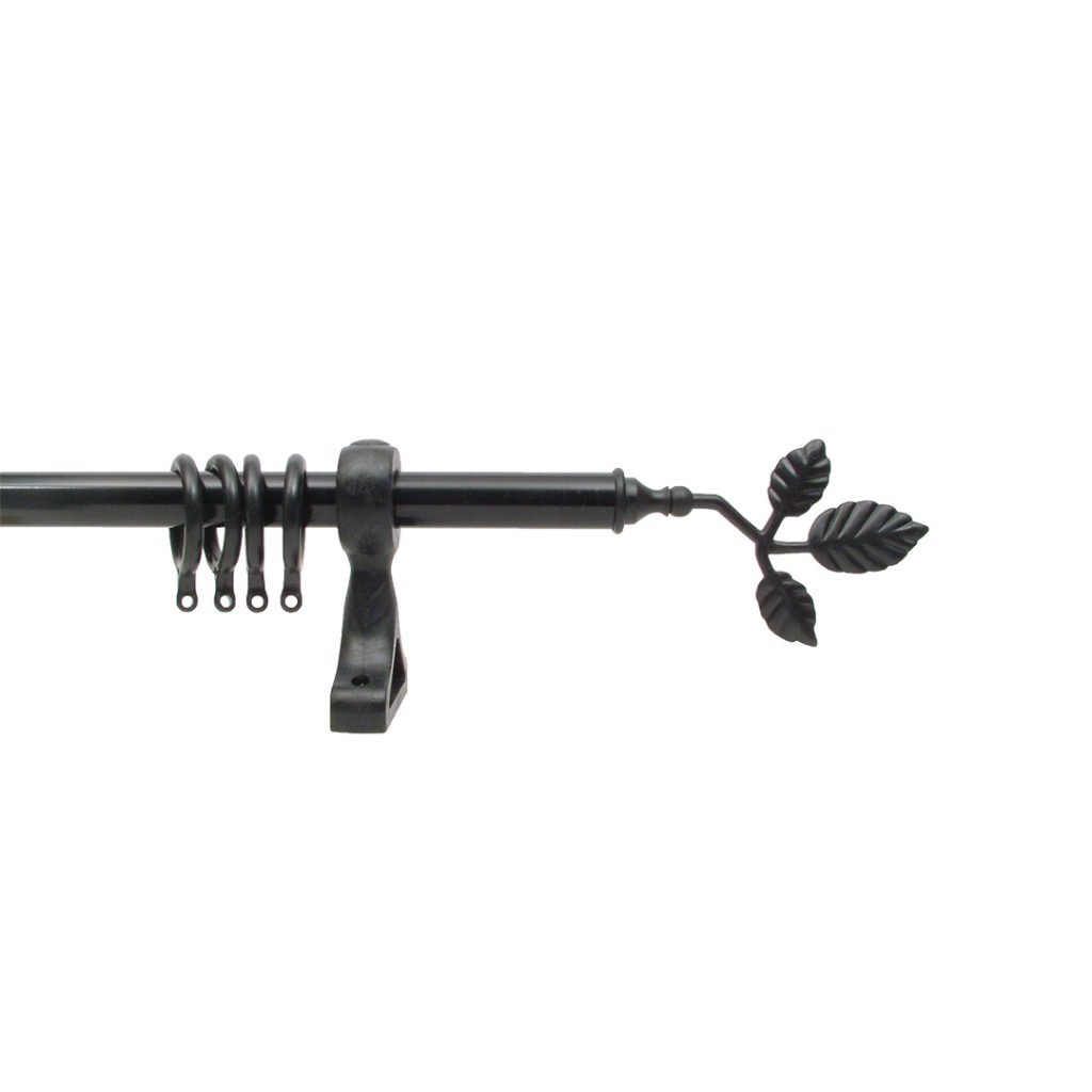 Curtain Rod Mint Leaf - Black - Felton