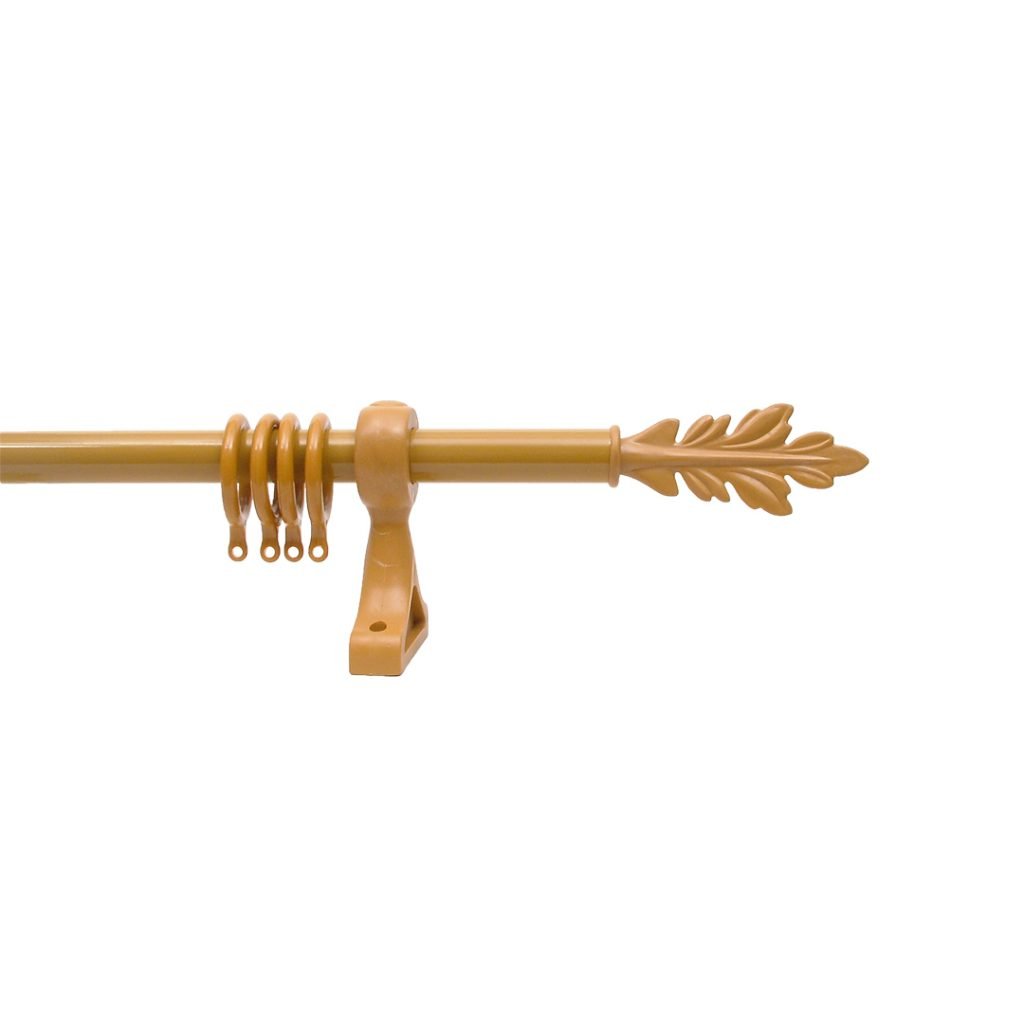 Curtain Rod Single Leaf- Golden Oak - Felton