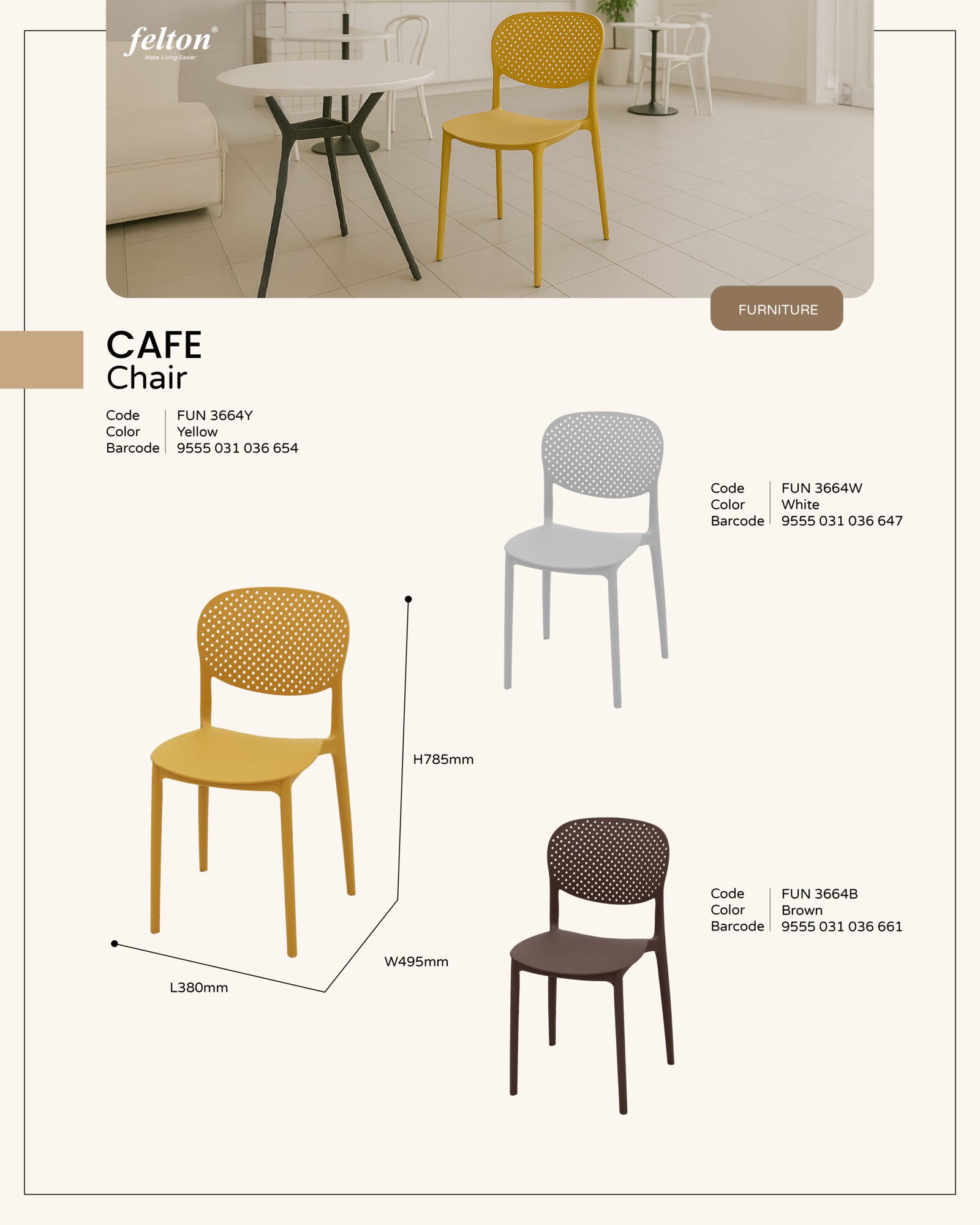 Cafe Chair - Felton
